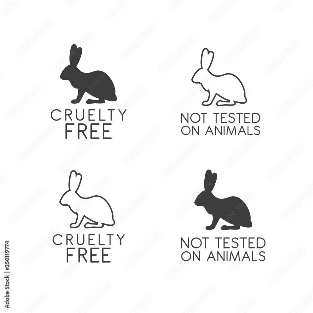 No animals testing icon design. Animal cruelty free symbol. Can be used ...