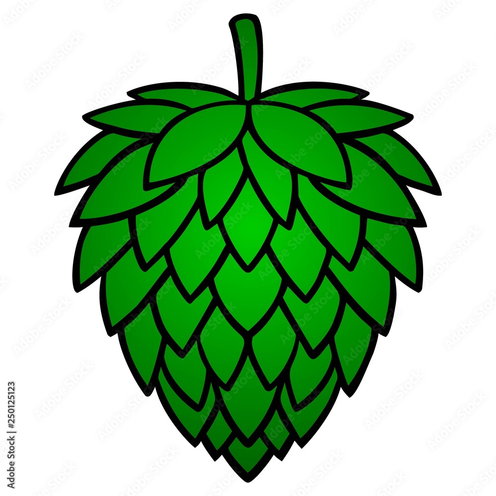 Hop - A vector cartoon illustration of an Oktoberfest Hop cone. Stock ...