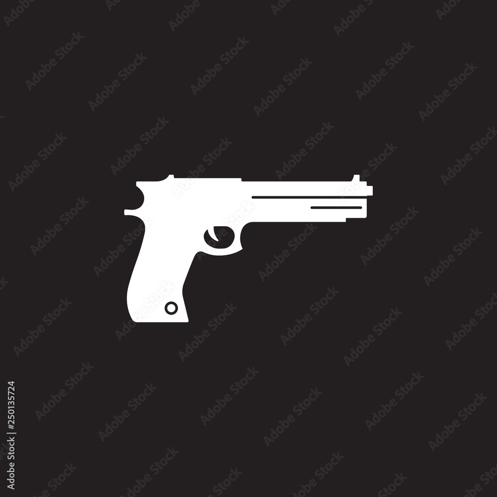 pistol icon. Simple element illustration. pistol symbol design template ...