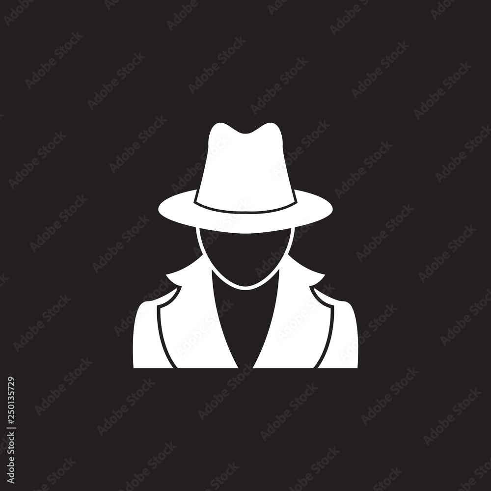 detective icon. Simple element illustration. detective symbol design ...
