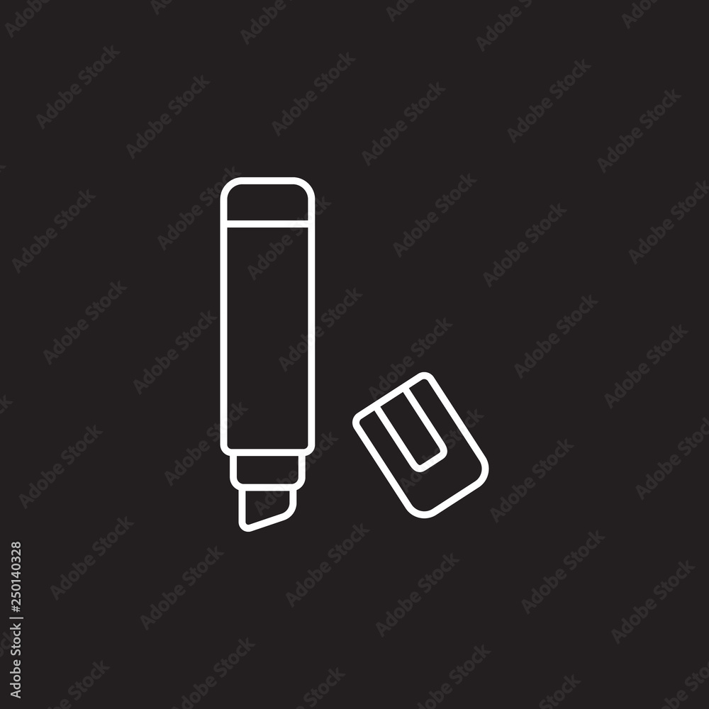 The marker. Highlighter symbol. icon. Simple element illustration. The ...
