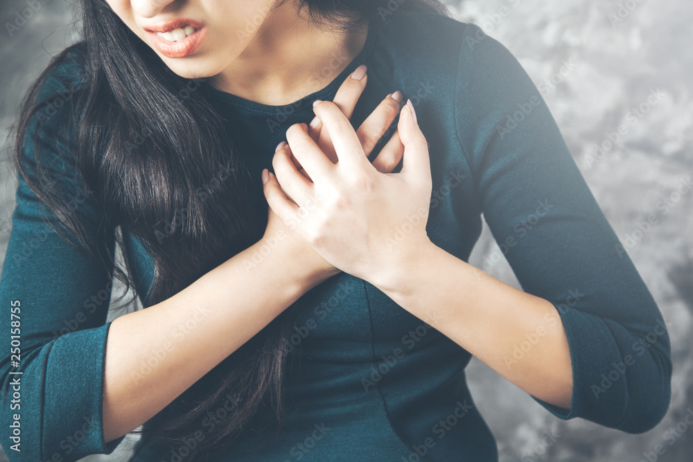 Sad Girl With Heart On Hand