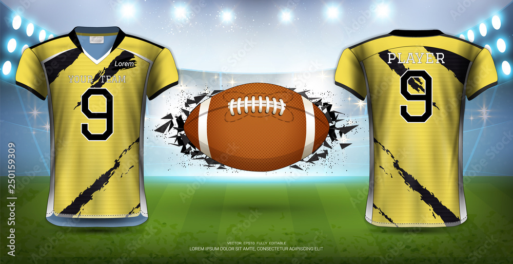 American Football, Rugby or Soccer Jerseys Uniforms, Design for Sport ...