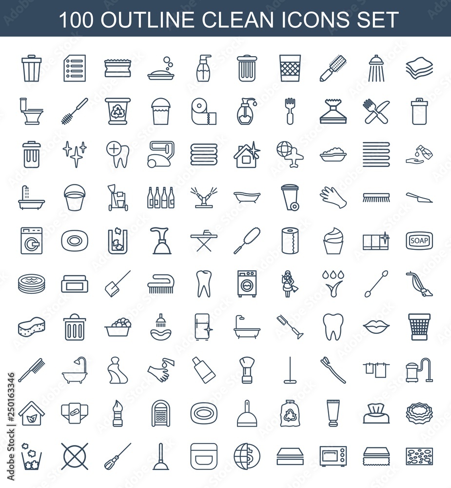 Vetor de clean icons do Stock | Adobe Stock