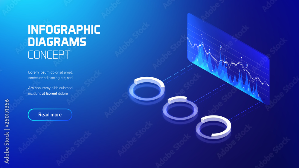 Stockvector Infographic diagrams and charts, business and finance ...