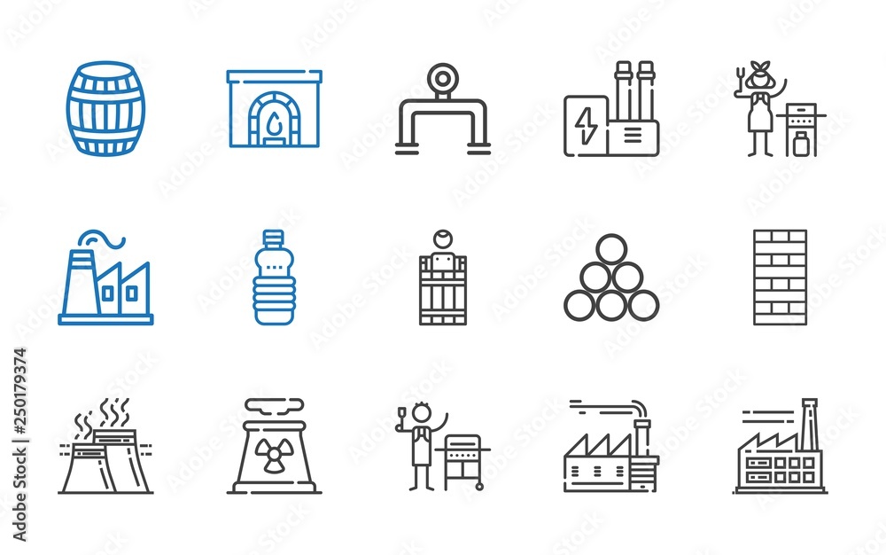 refinery icons set Stock Vector | Adobe Stock