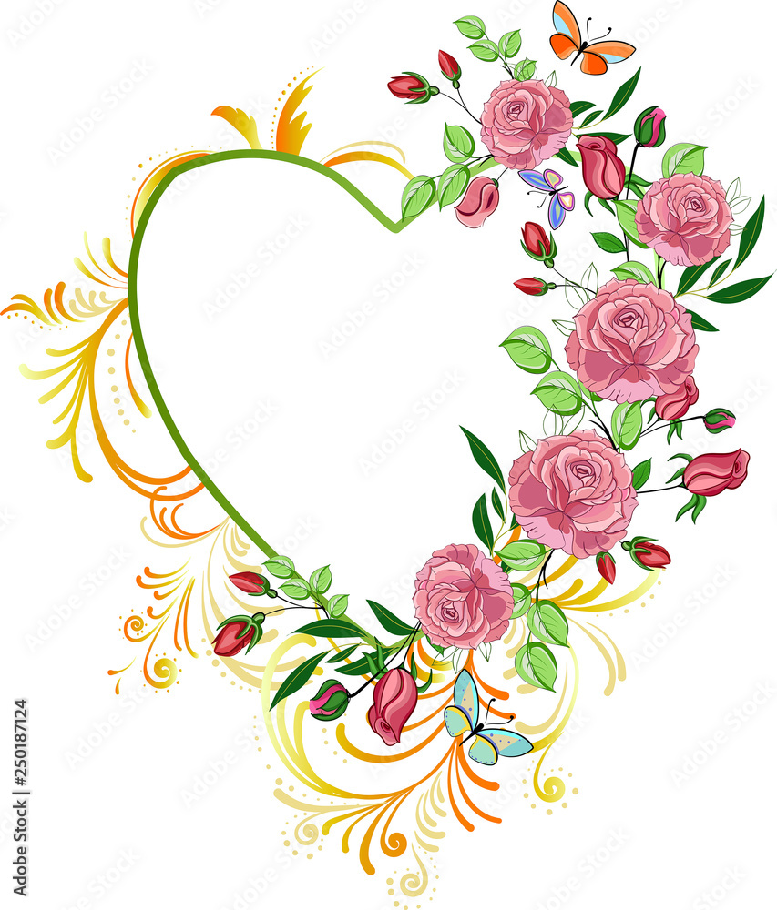 Heart Rose Frame