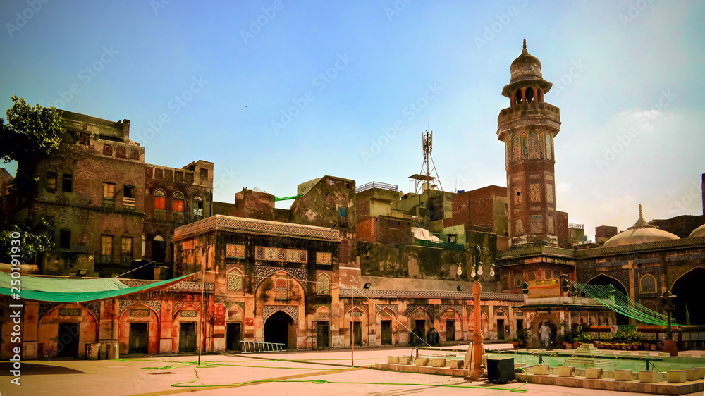 Facade of Wazir Khan Mosque, Lahore, Pakistan Stock Photo | Adobe Stock