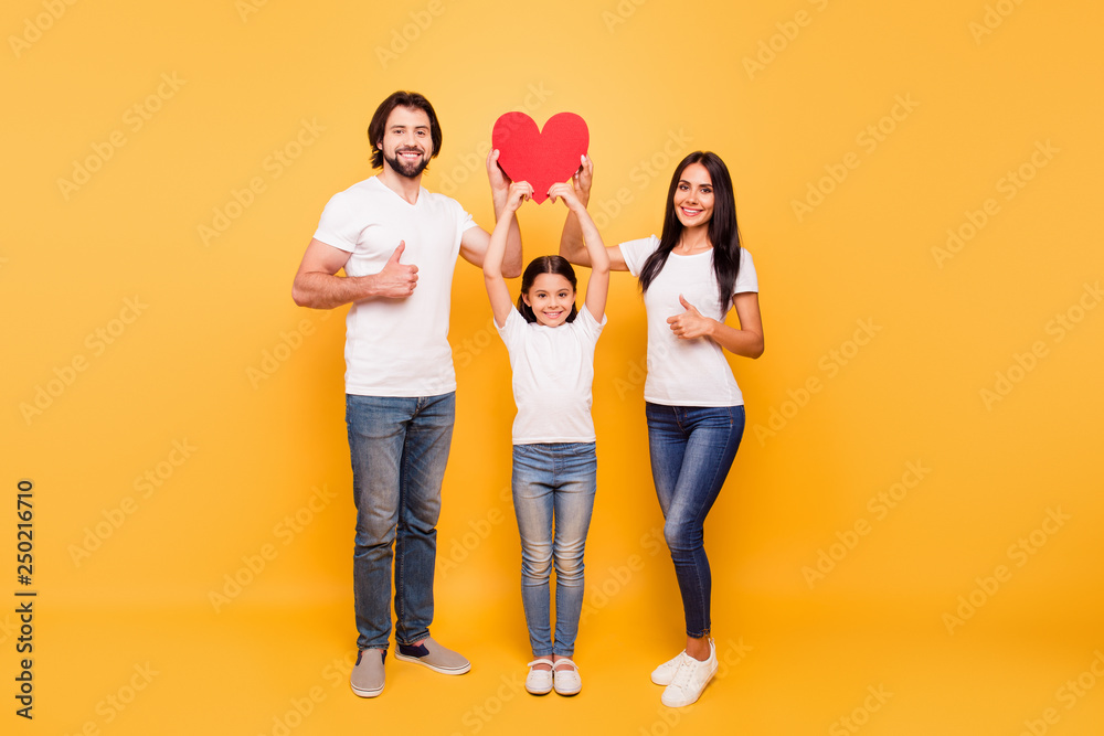 Full length body size view portrait of nice lovely charming attractive ...