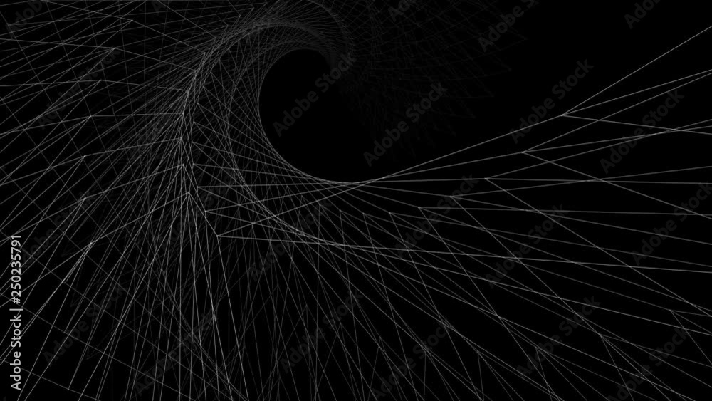 3D White Wireframe Spiral Grid Loopable Motion Background Stock ビデオ ...