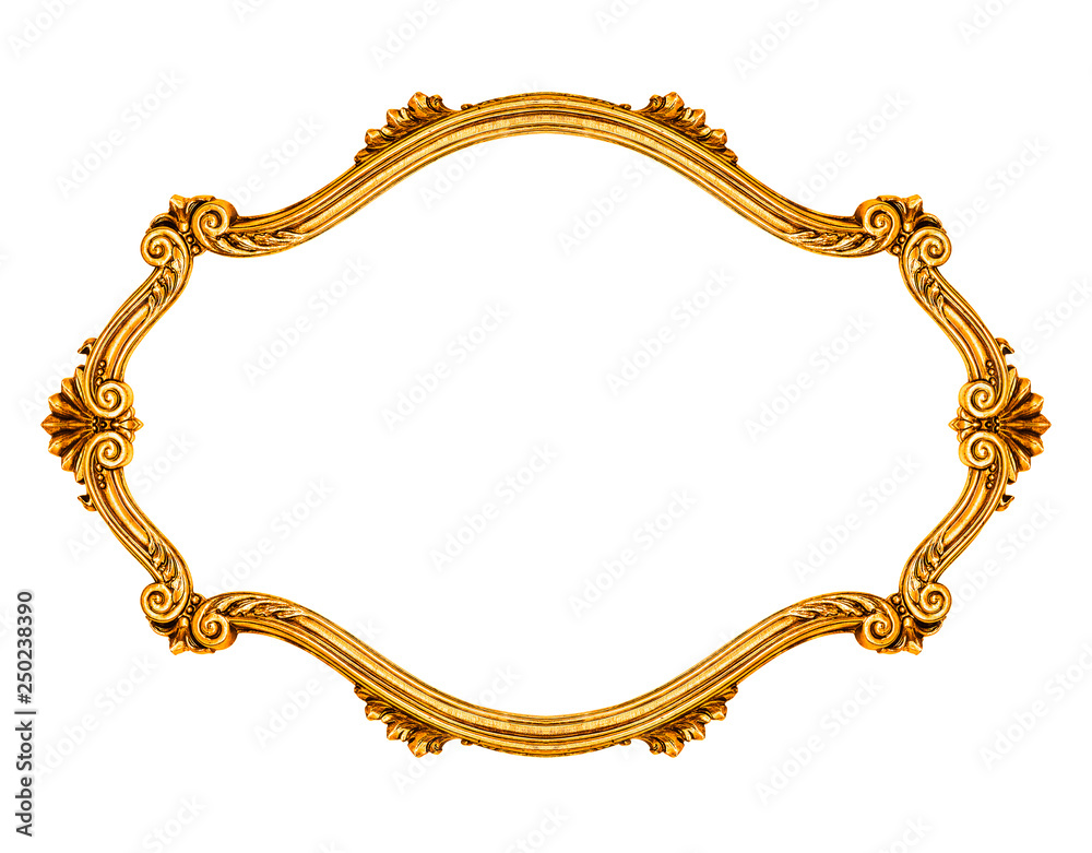 Oval frame isolated on white background, including clipping path Stock ...