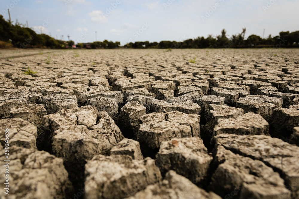 Concept of global warming, hot and dry climate,change climate,land for ...