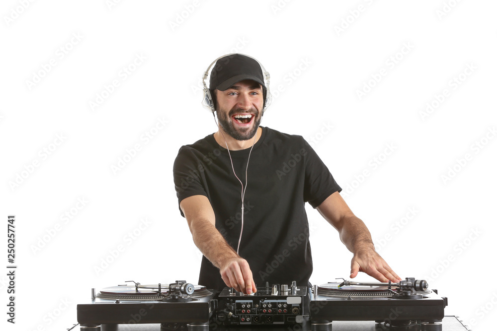 White Dj Background
