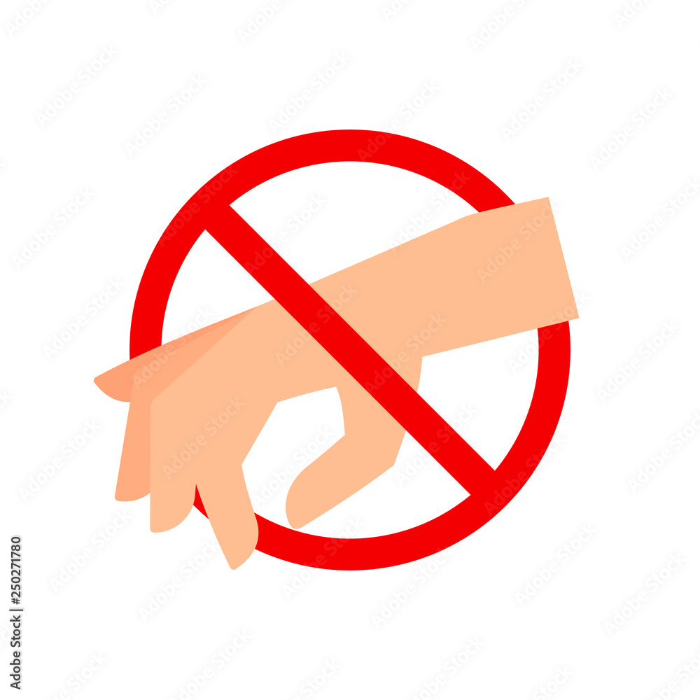 Anti theft icon. Stop sign. Clipart image isolated on white background ...