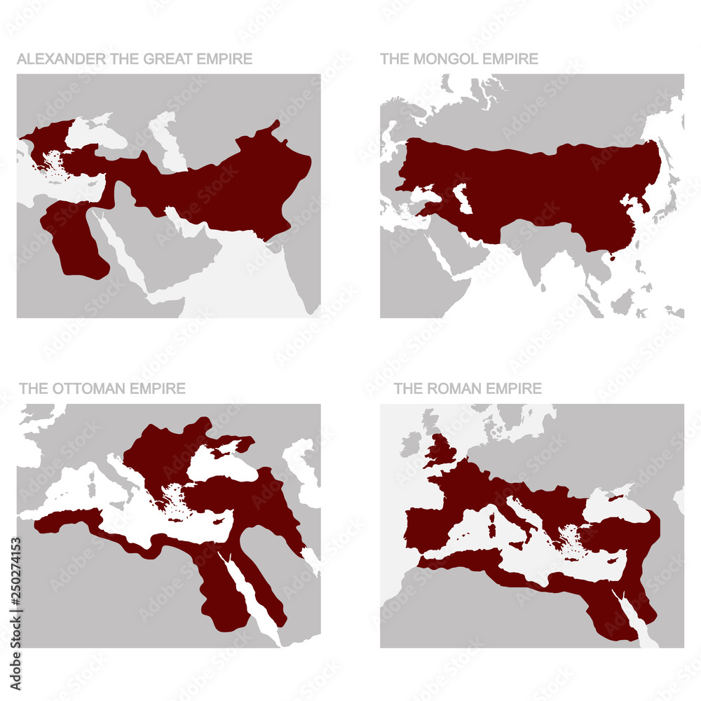 vector map of the Ancient Empires Stock Vector | Adobe Stock