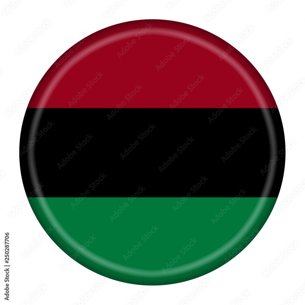 Button illustration African American flag isolated on a white ...