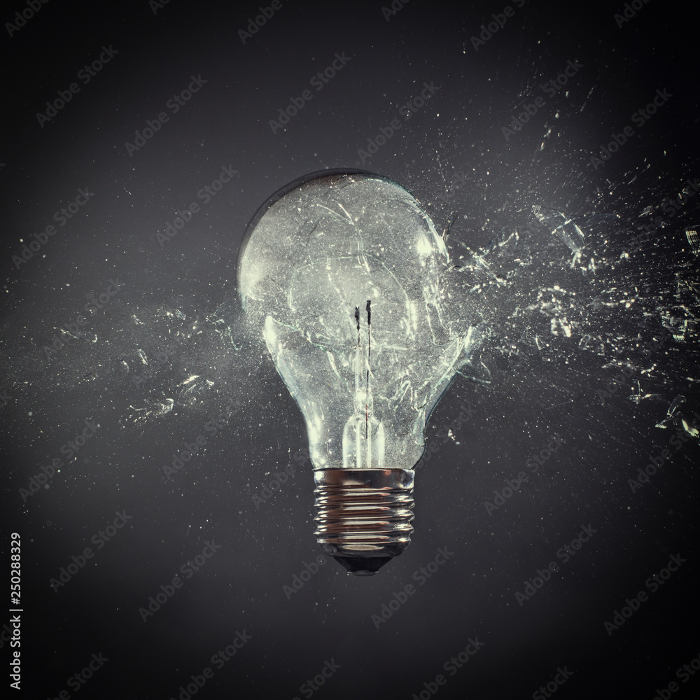 Exploding Light Bulb Photography