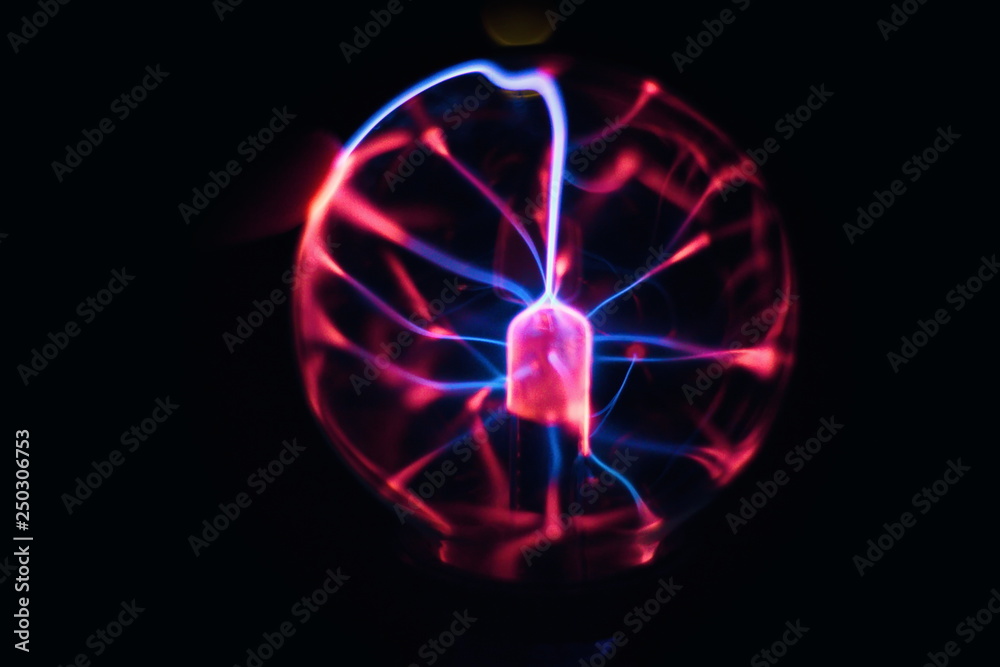 magic plasma lamp by Nikola Tesla.(close-up) Stock Photo | Adobe Stock
