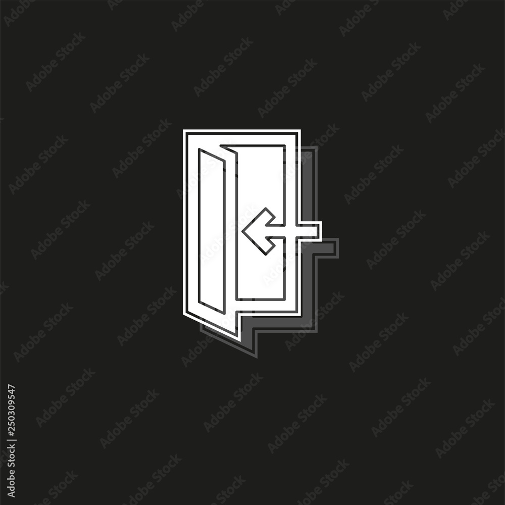 emergency exit sign, exit door icon, exit strategy - door entrance ...