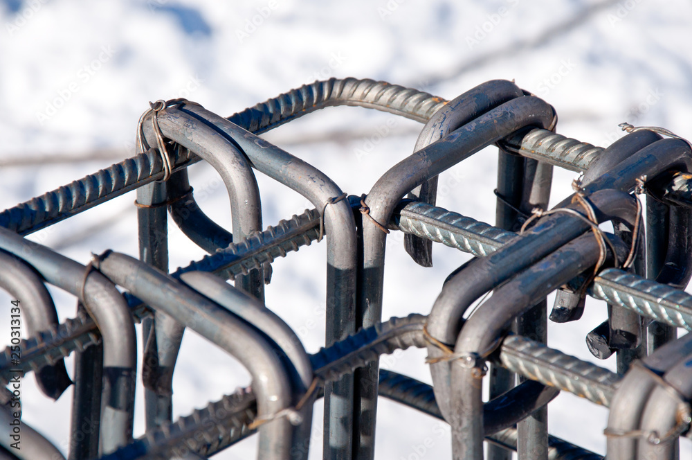 Base for reinforcement. Details from the rebar. Monolithic construction ...