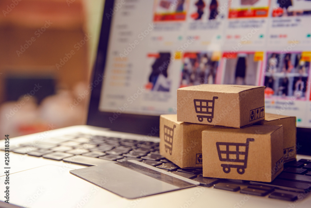 Shopping online concept - Shopping service on The online web. with ...