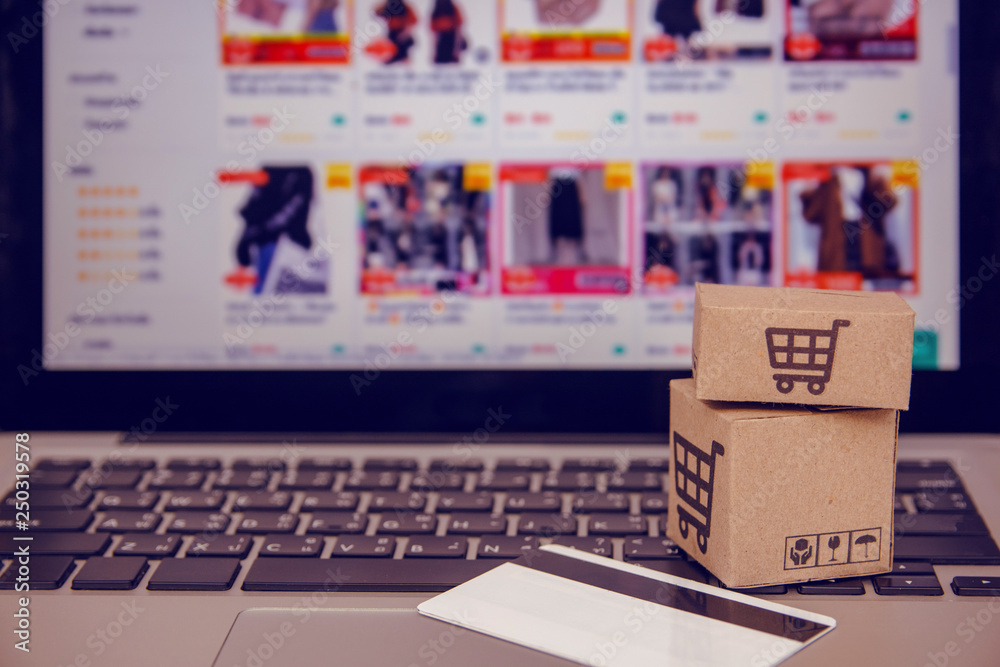 Shopping online concept - Shopping service on The online web. with ...