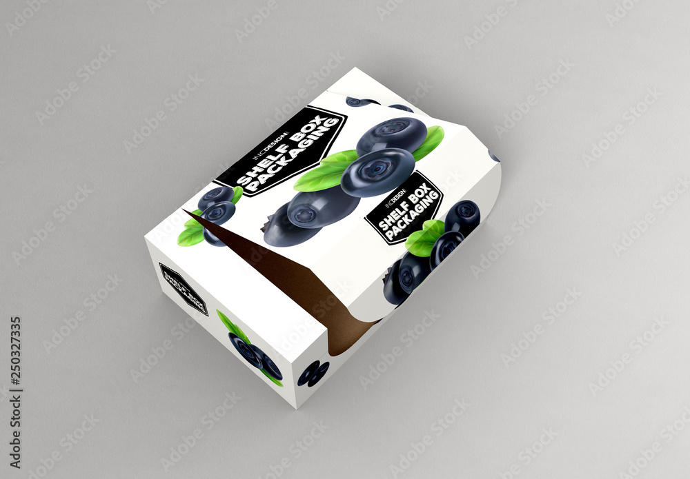 Cardboard Display Box Mockup Stock Template | Adobe Stock