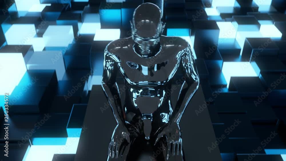4K Artificial Intelligence AI overseeing data network Stock Video ...