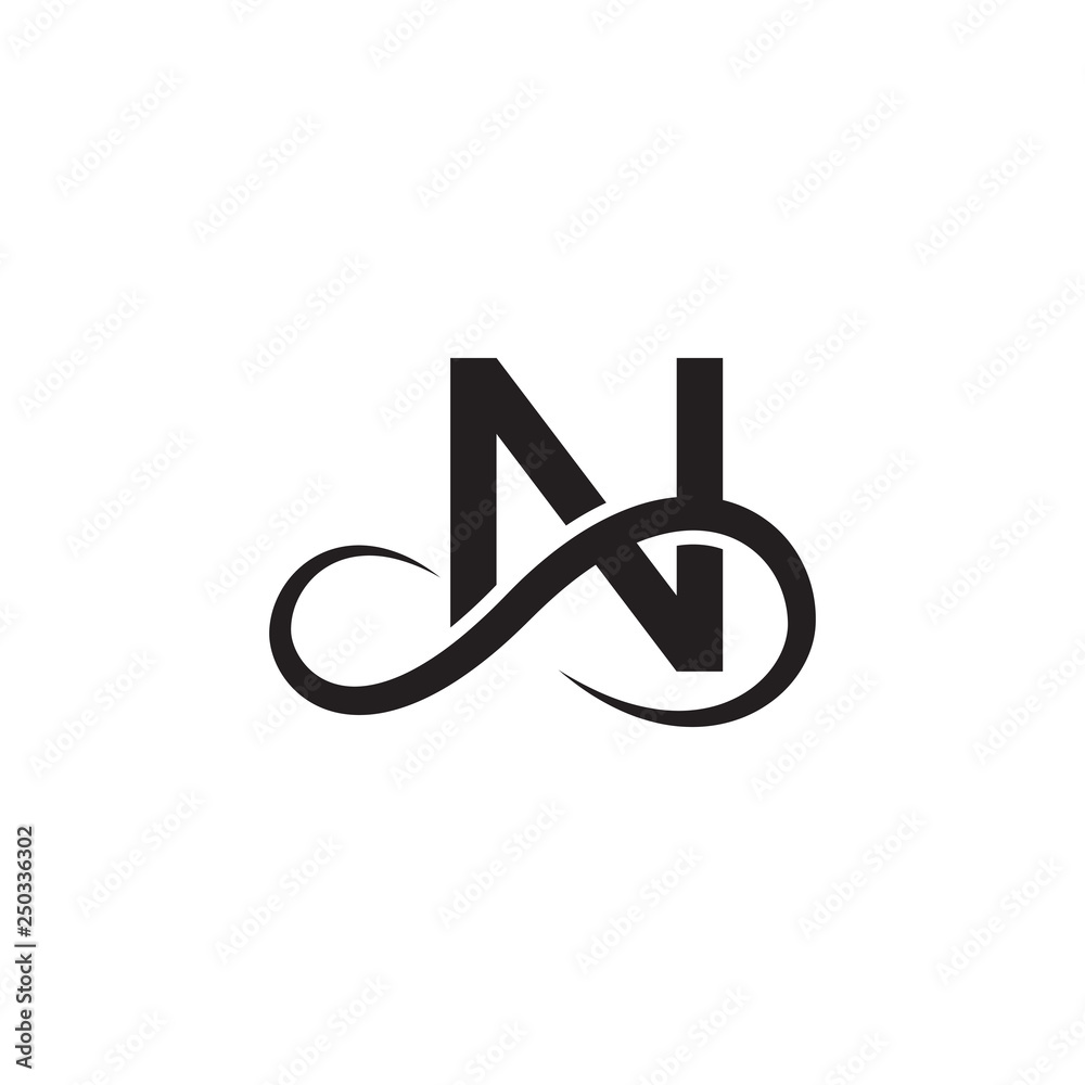 infinity letter n logo vector Stock Vector | Adobe Stock