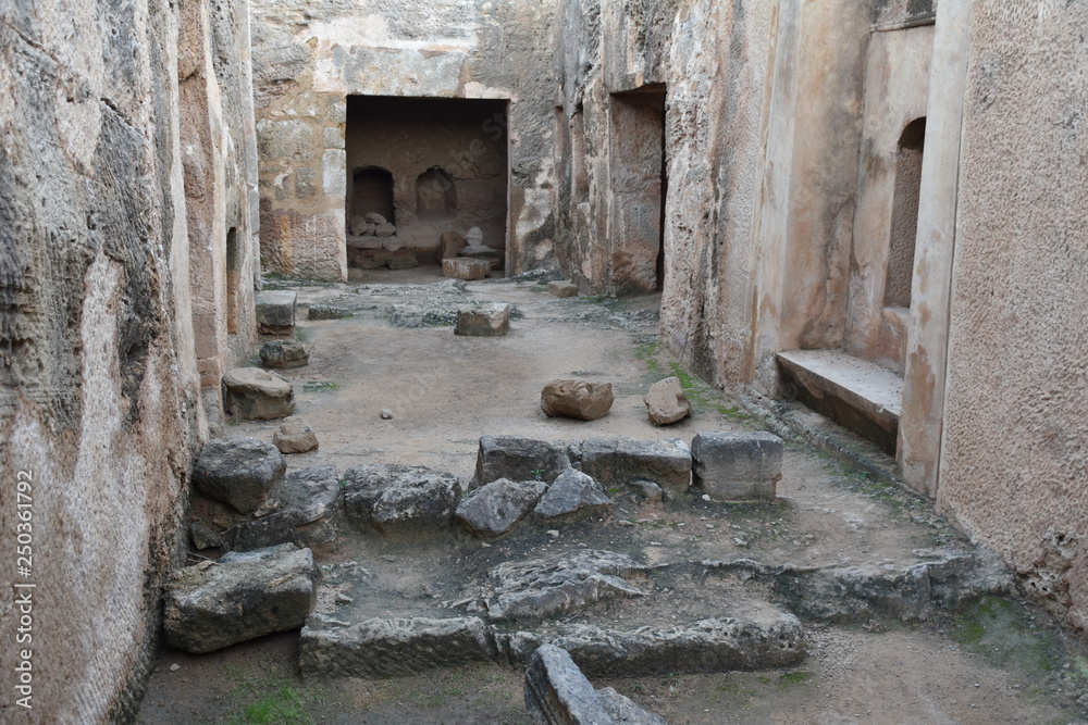 Tomb 8 Burial Chambers, Tombs of the Kings, Paphos, Cyprus Stock Photo ...
