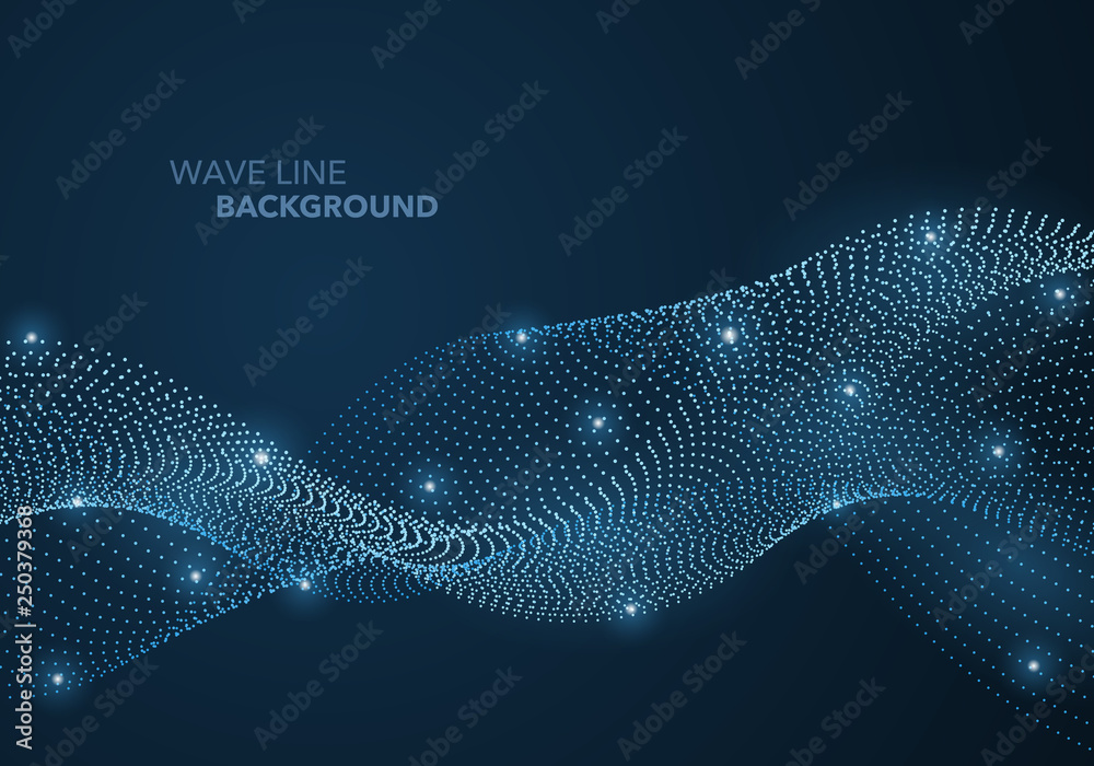 Abstract dot wave line 168 Stock Vector | Adobe Stock