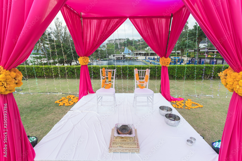 Indian setup property decoration for wedding Stock Photo | Adobe Stock