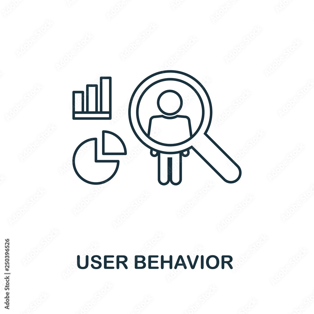 User Behavior outline icon. Thin line style from big data icons ...