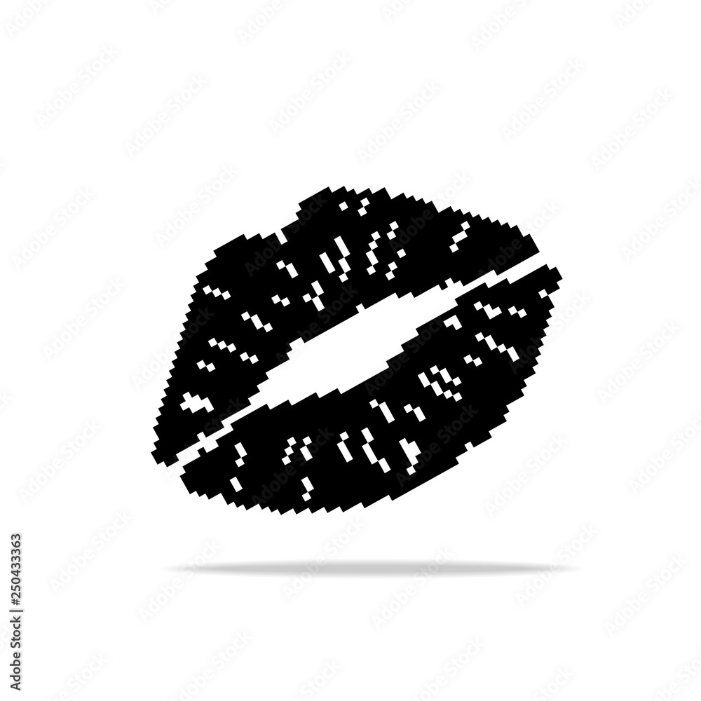 Lips Vector Black