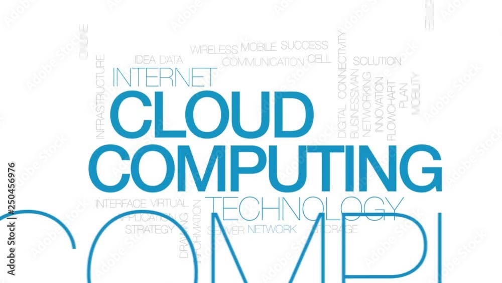 Cloud computing animated word cloud. Kinetic typography. Stock Video ...