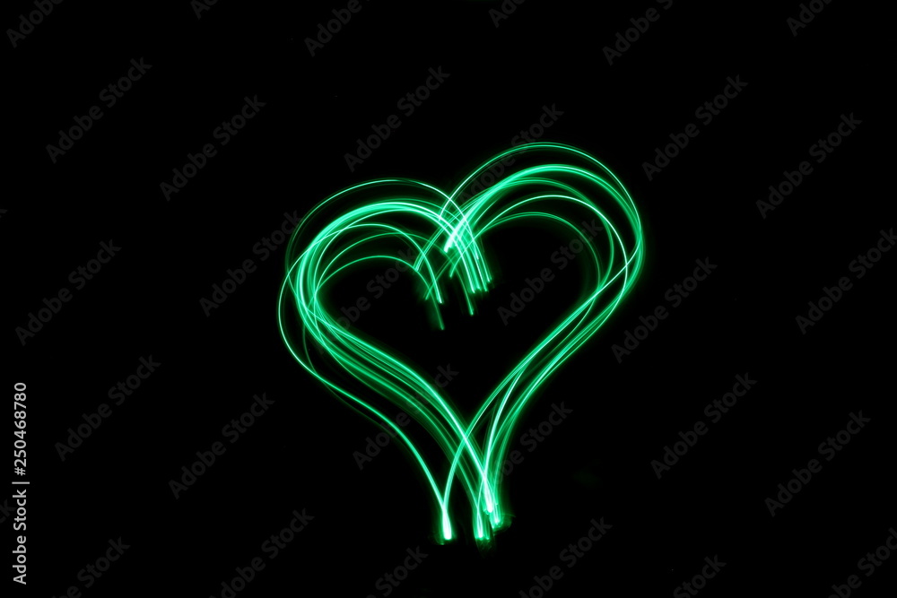 Neon Green Hearts
