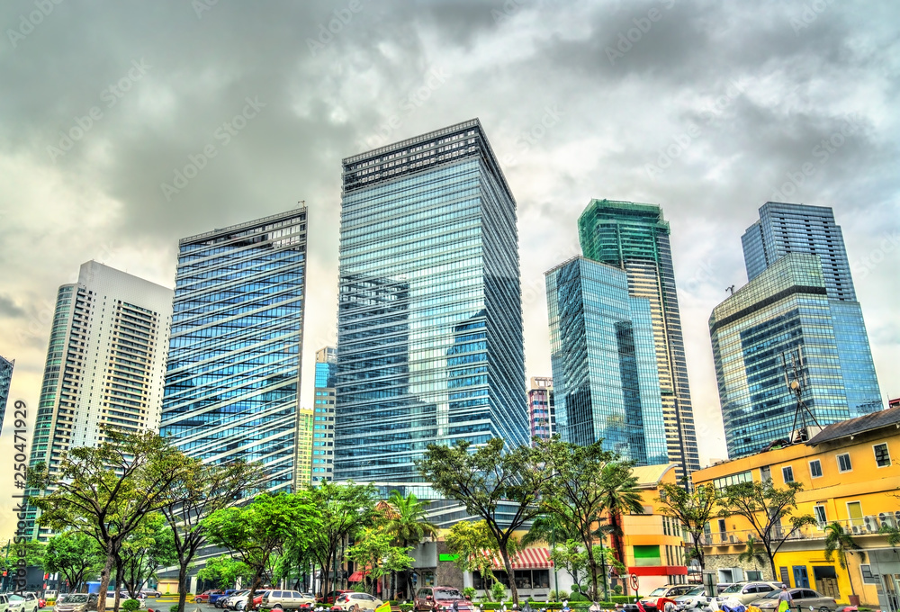 Skyscrapers at Bonifacio Global City - Manila, Philippines Stock Photo ...