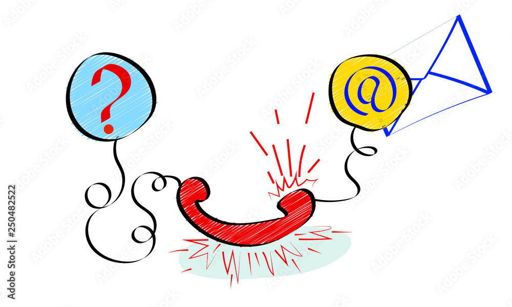Hot line concept. Infromation call center with online faq service ...