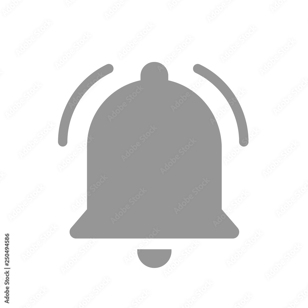 Notification bell icon black vector de Stock | Adobe Stock