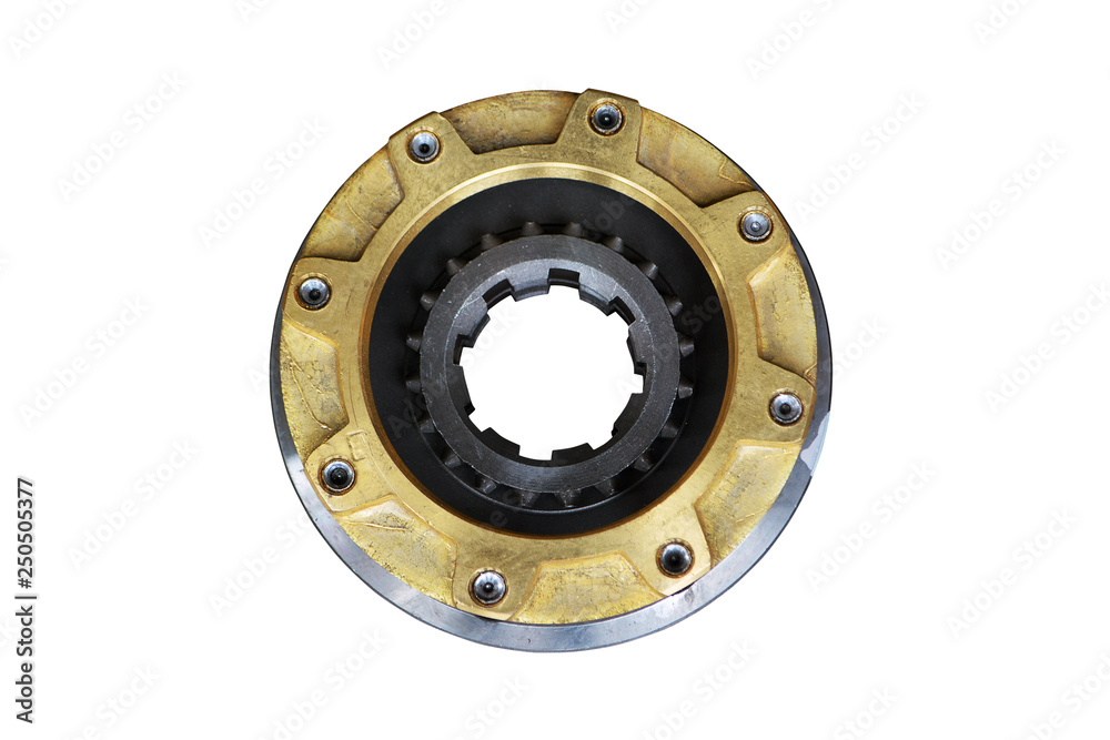 synchronizer gear box of the tractor on isolated white background Stock ...