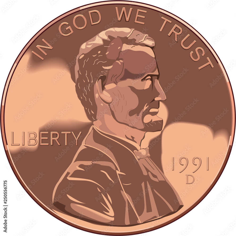 Penny Vector Illustration Stock Vector | Adobe Stock