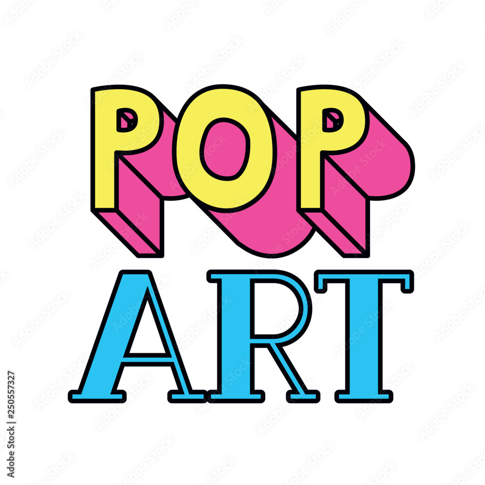 pop art label isolated icon Stock Vector | Adobe Stock