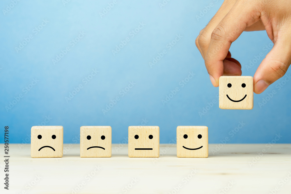 Customer service evaluation and satisfaction survey concepts. The ...