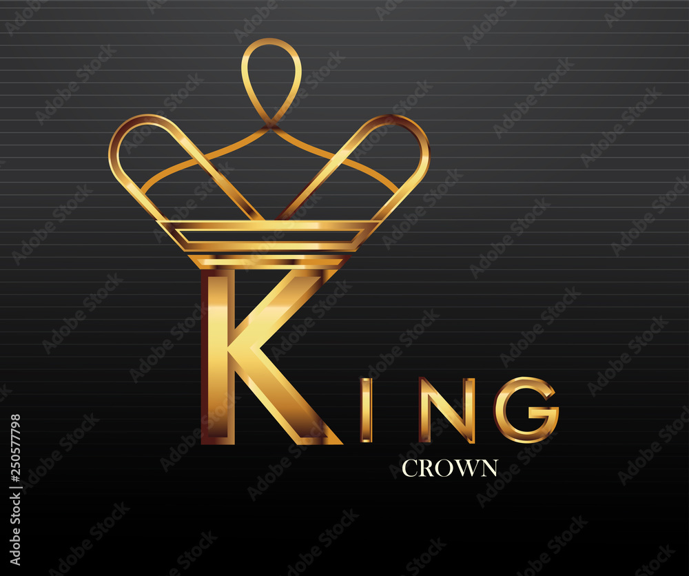 King Logo vector illustration classic royal logo. Stock Vector | Adobe ...