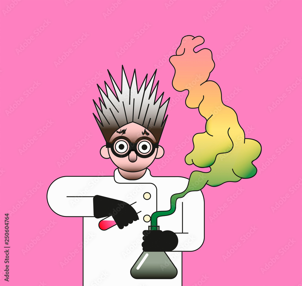 UK map formed in fumes from dangerous science experiment Stock ...