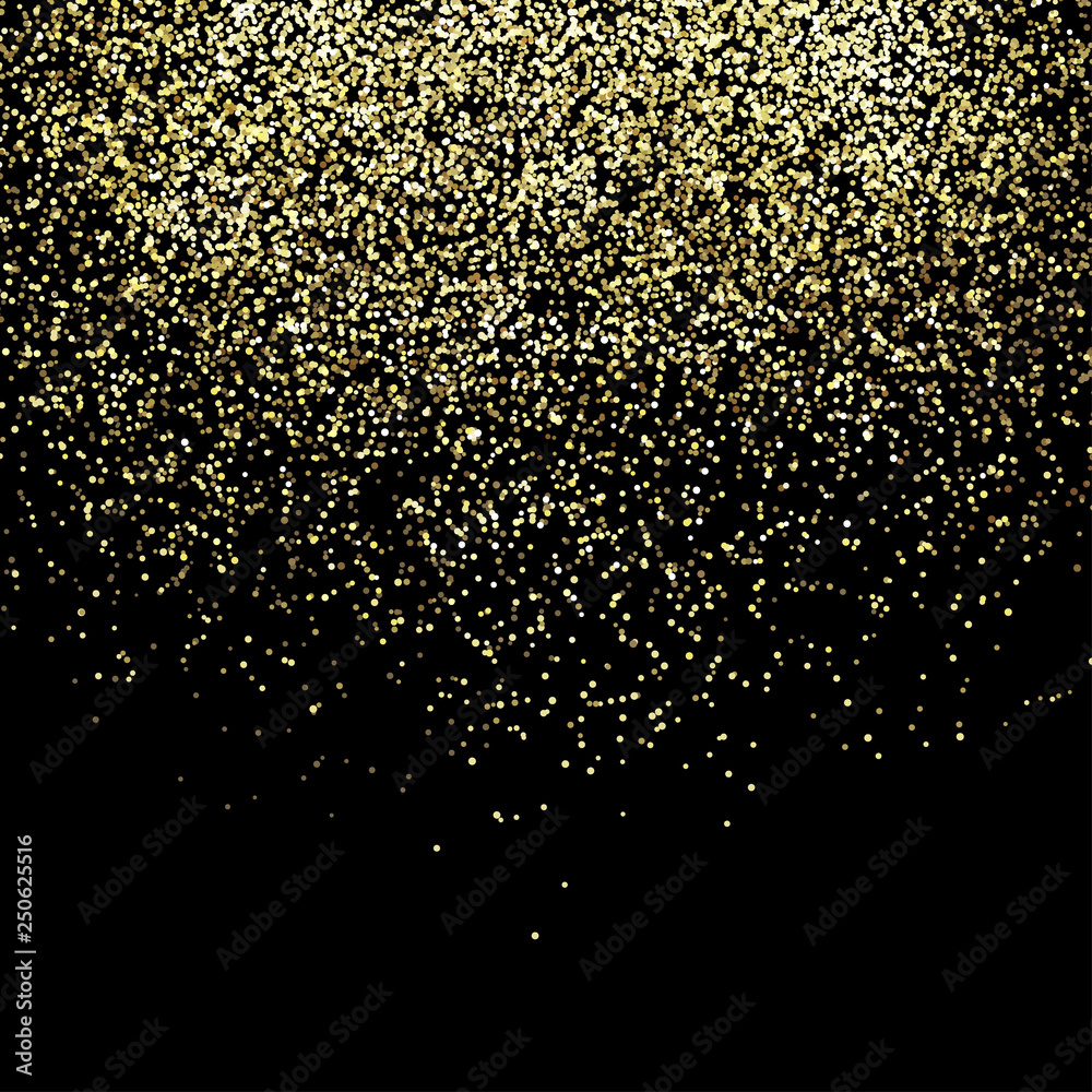 Falling gold particles. Golden rain background. Stock Vector | Adobe Stock