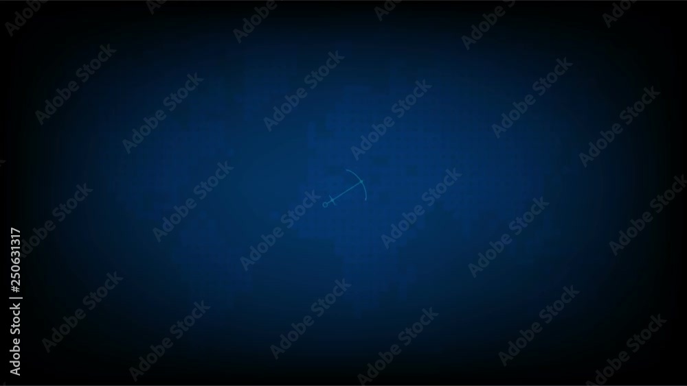 Blue radar screen.Technology background.Radar display with scanning and ...