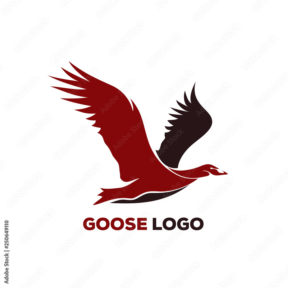 flying goose logo design template Stock Vector | Adobe Stock