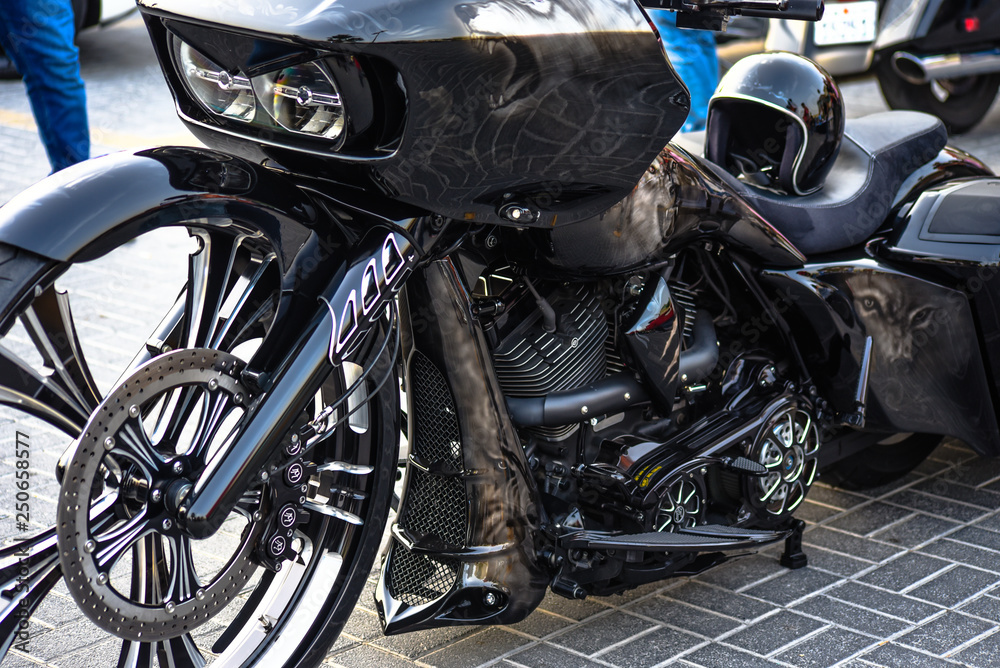 Custom Bagger Motorcycle Stock Photo | Adobe Stock