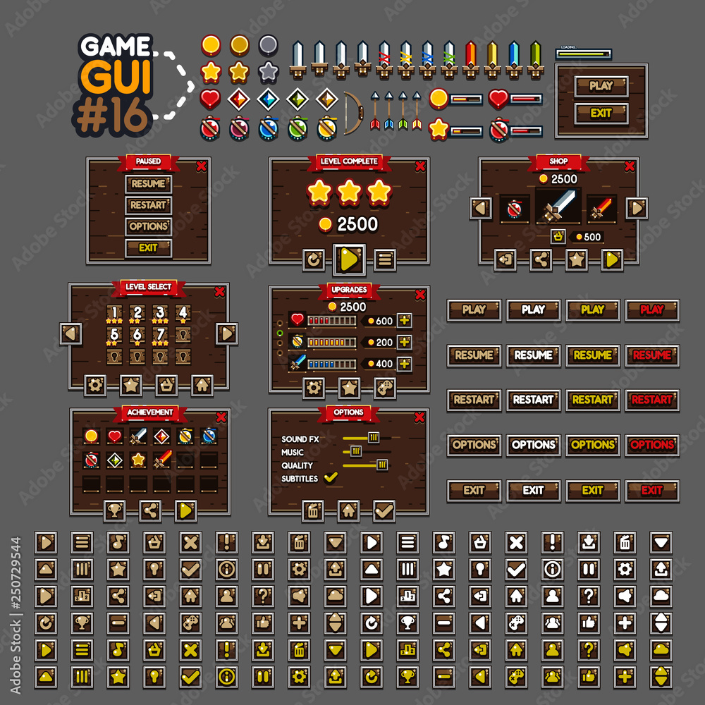 Game GUI #16 Stock Vector | Adobe Stock